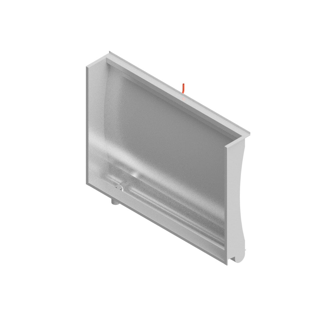 B17720 Curved Back Recessed Trough Urinal With Automatic Flushing Tank ...
