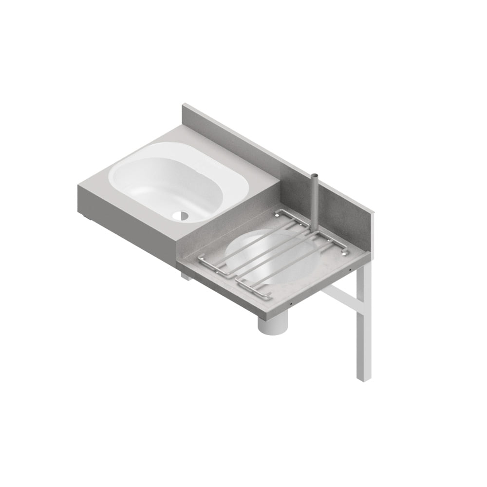 B22365 Wall Mounted Combination Slop Hopper & Wash Hand Basin – Basterfield