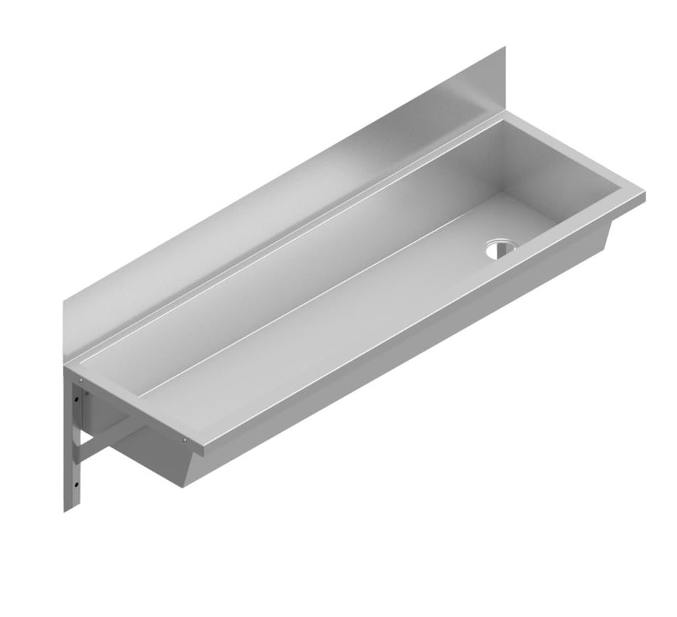 B34673 Wall Mounted Stainless Steel Wash Trough – Basterfield