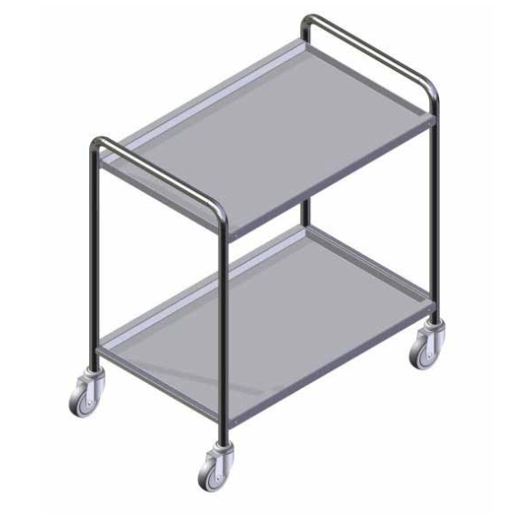 E26154F2T Two Tier Heavy Duty Service Trolley With Recessed Tray ...