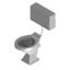 B17642 Floor Mounted Stainless Steel Toilet with Back-Entry Flush Inlet ...