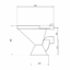 Floor Mounted Stainless Steel Toilet with Back-Entry Flush Inlet B17642 ...
