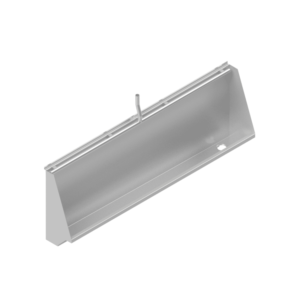 B17730 Wall Mounted Trough Urinal with Exposed Sparge Pipe – Basterfield