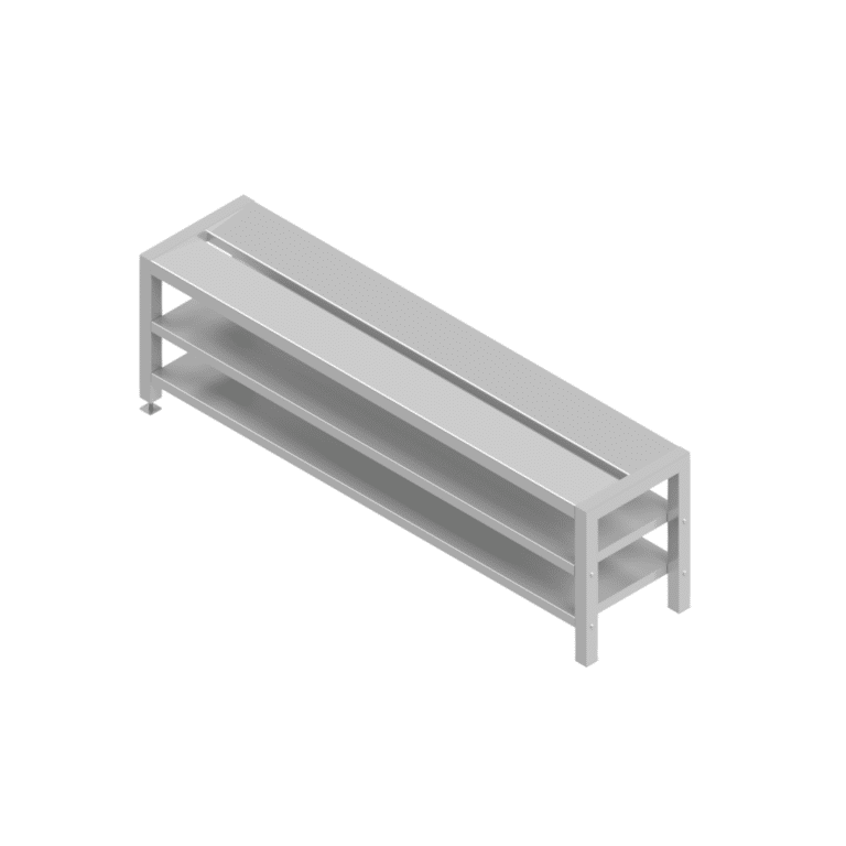 B38220 Stainless Steel Step-Over Bench – Basterfield