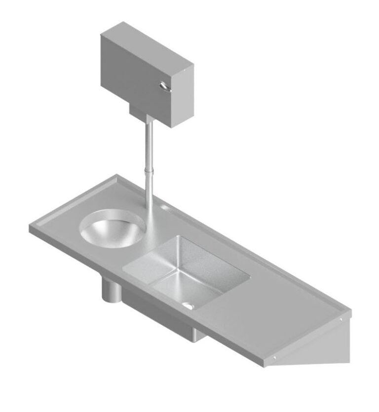 B22335(112-1600-HLC) Combination Slop Hopper and Wash Basin with High ...