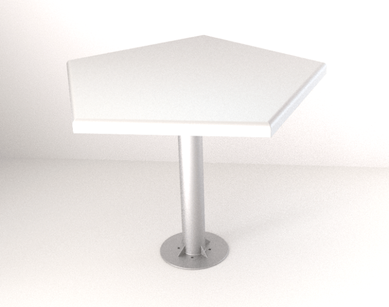 B55100 Security Pentagonal Table for Prison Canteens – Basterfield