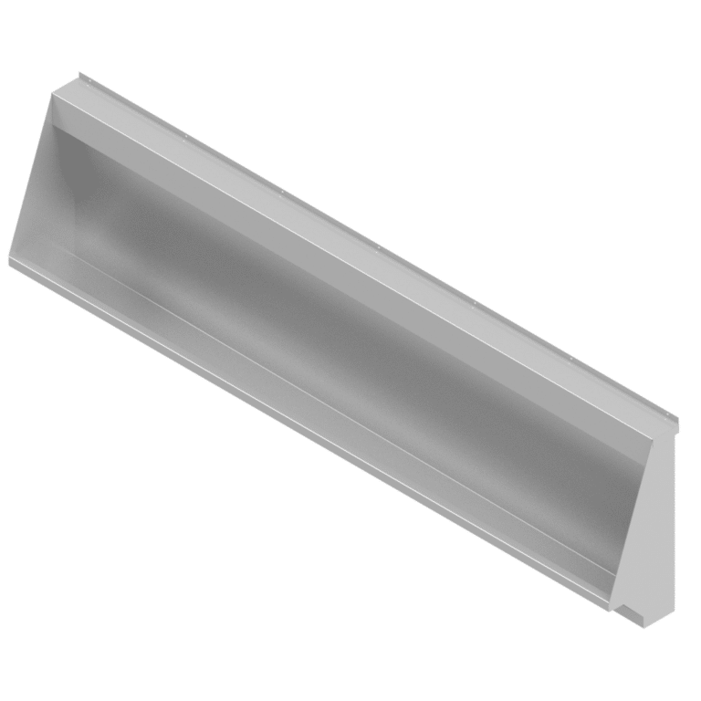 B17740 Wall Mounted Trough Urinal with Automatic Flushing System ...