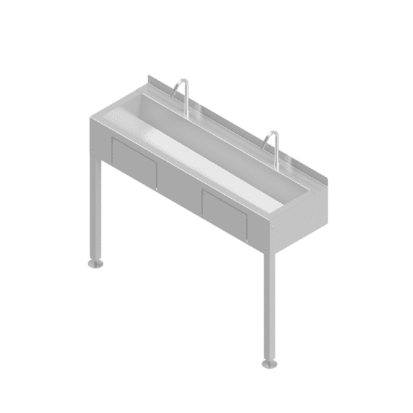 B34655 Shrouded Wall Mounted Knee Operated Wash Trough – Basterfield