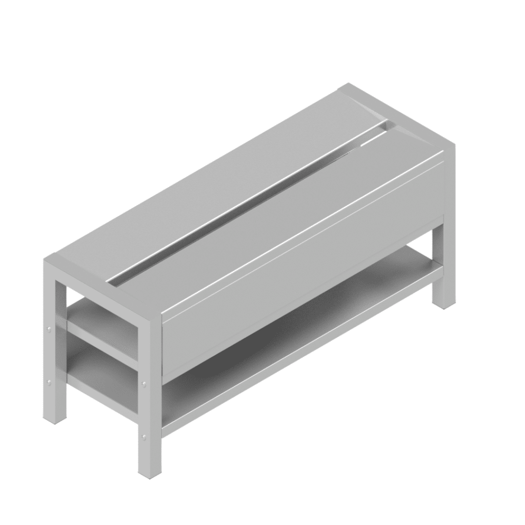 B38220(S2-112-CZD) Stainless Steel Change Room Bench with Clean Zone ...