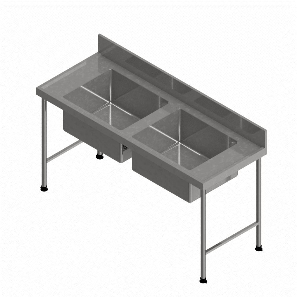 Double Bowl Pot Sink with Centre Bowls E22128(DC-112) | Stainless Steel ...